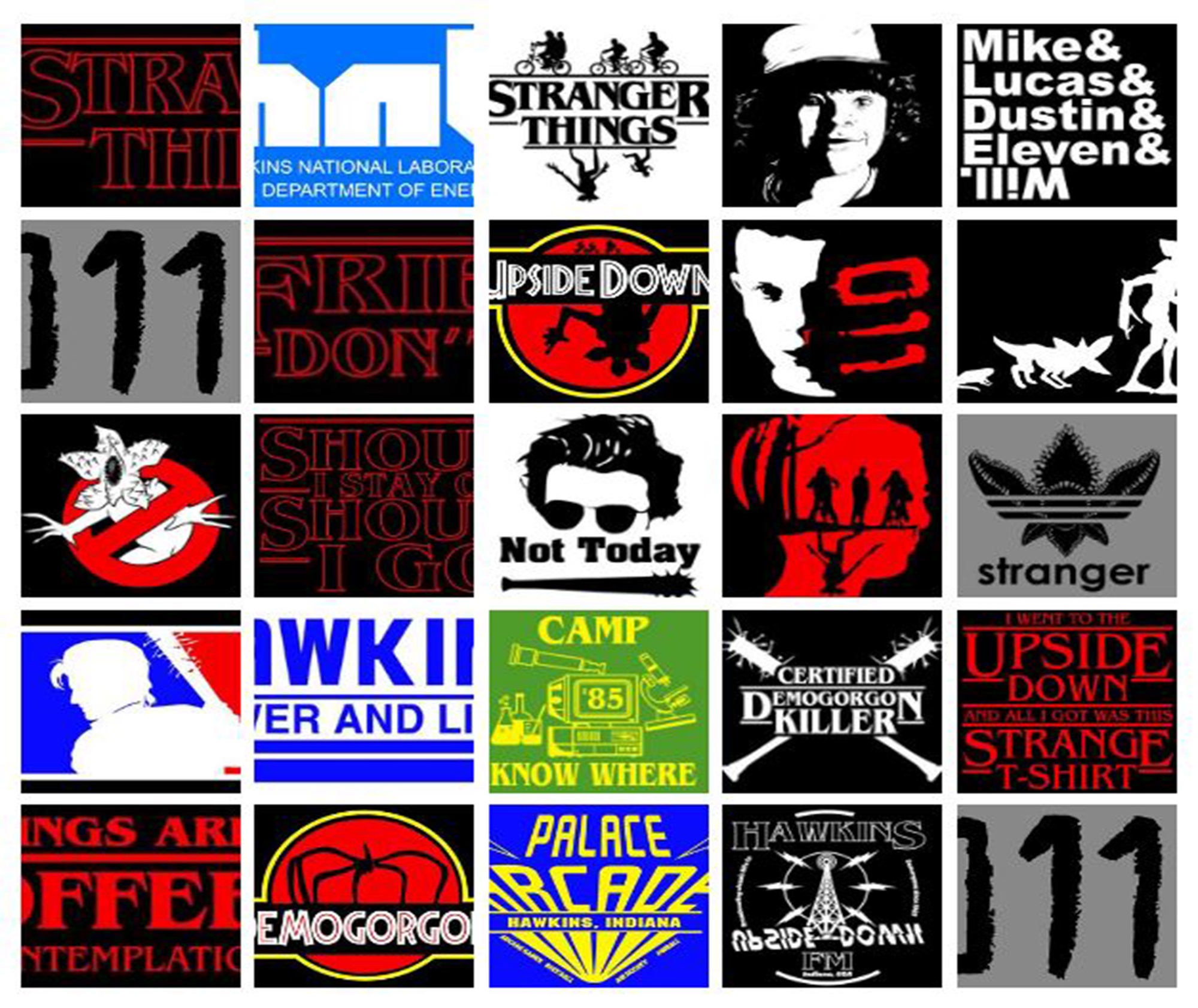Stranger Things 24 Vector Pack SVG EPS DXF PDF STUDIO3 JPG PREVIEWS...