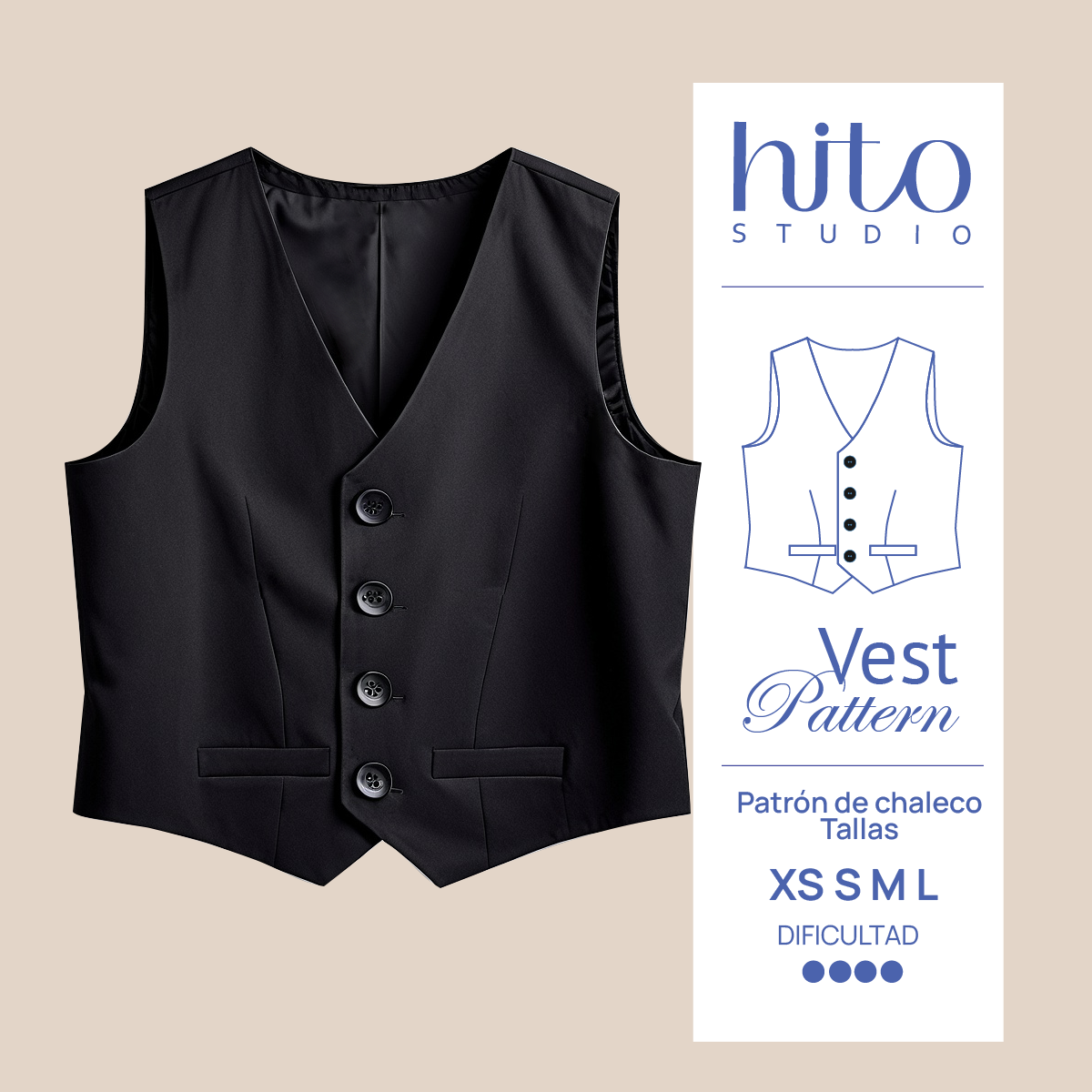 Patrón Vest Chloe - Hito Studio | Hotmart
