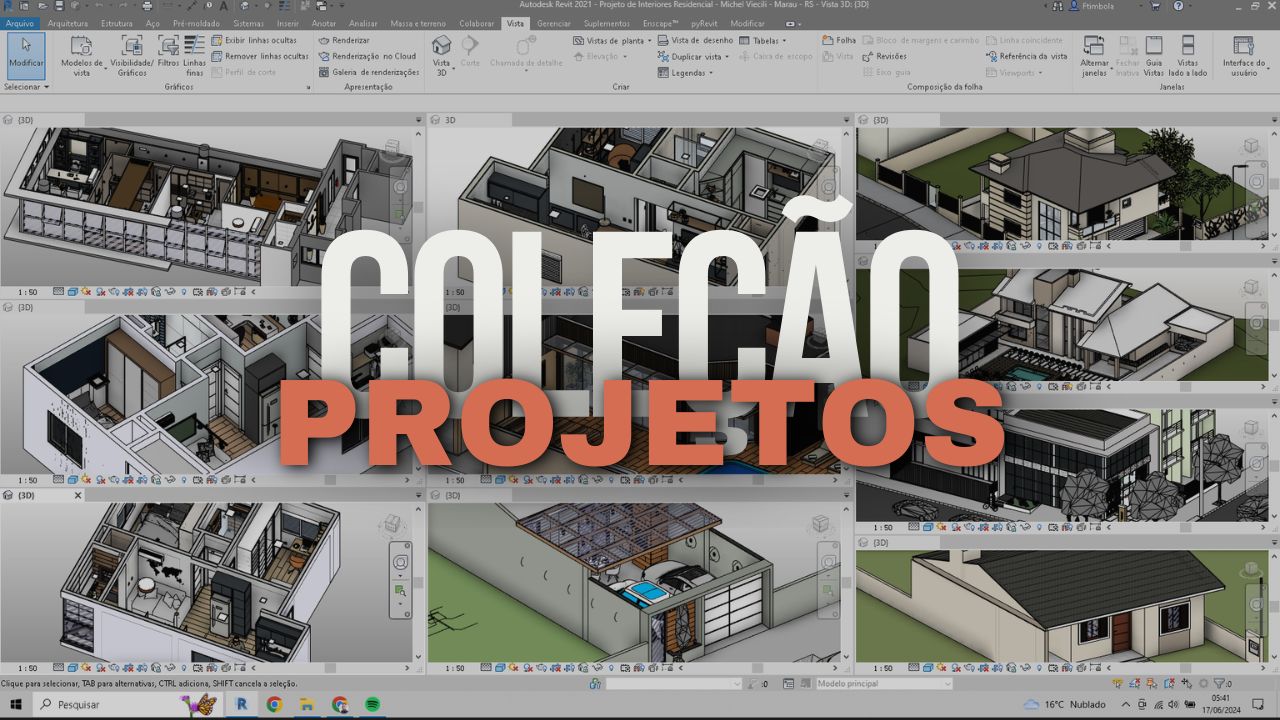 Coleção Exclusiva de 10 Projetos para Revit: Residencial e Interior...