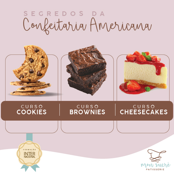 Confeitaria Americana - Cookies, Brownies e Cheesecakes