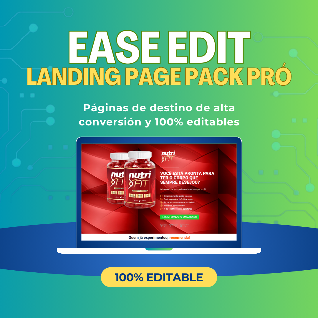 EditEase Landing page Pack Pro - lucianidasilva | Hotmart