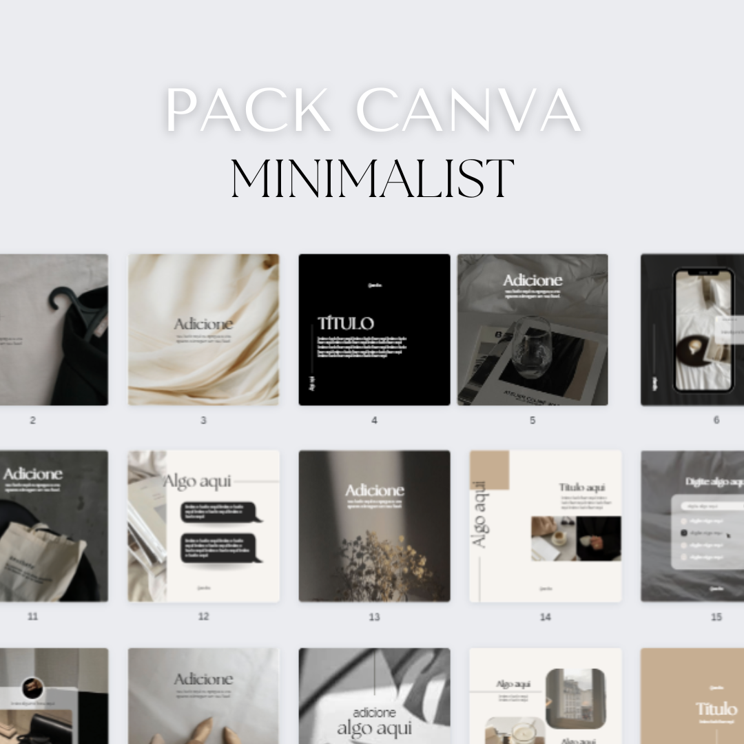 PACK CANVA MINIMALISTA - Thami Cristóvão | Hotmart
