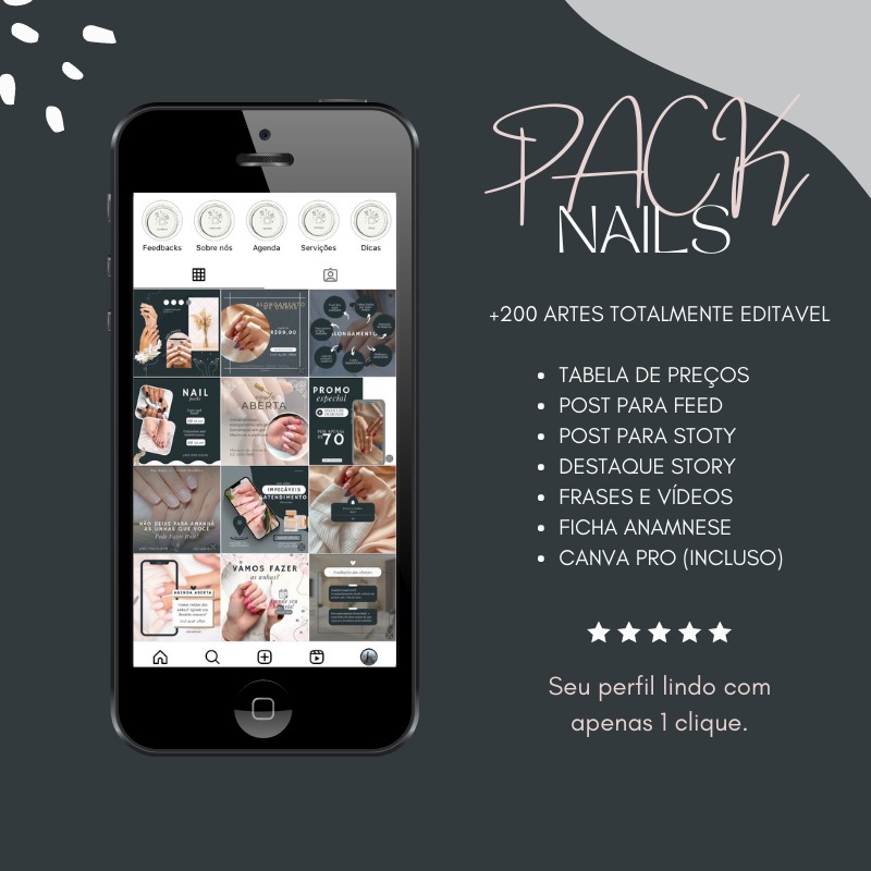 Canva Pack - Nails Designer - jonathan vieira lamego | Hotmart