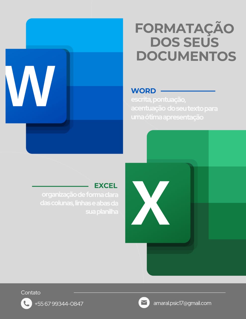 Formatação de DOCUMENTOS, Word e Excel Básico