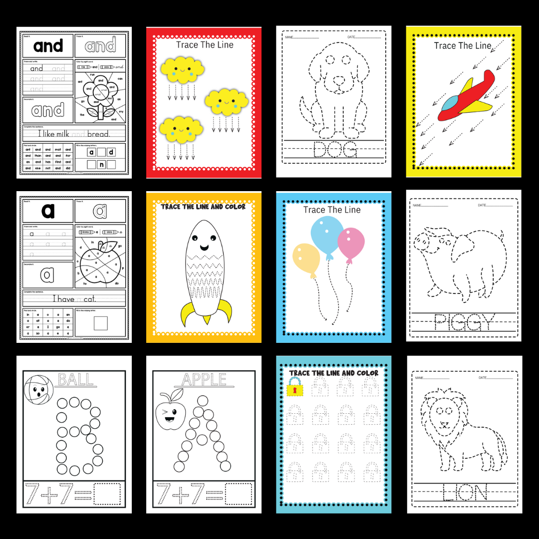 1000+ PRESCHOOL TRACING WORKSHEETS
