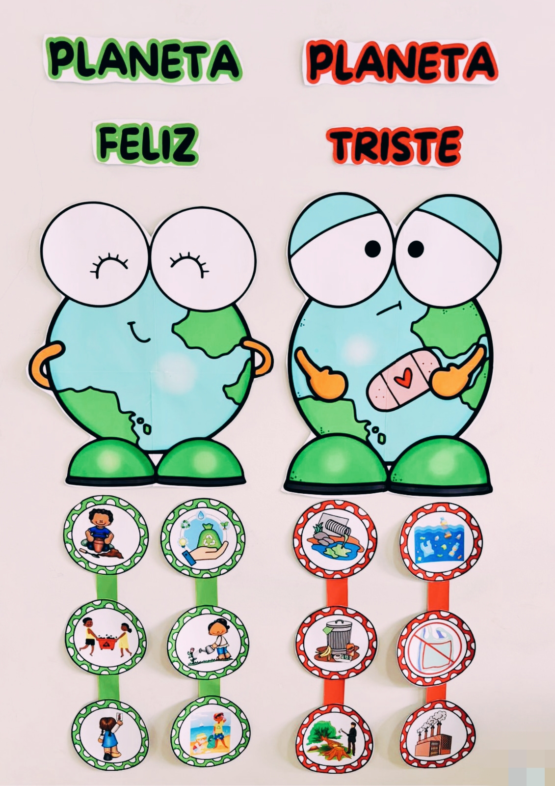PAINEL INTERATIVO "PLANETA FELIZ E PLANETA TRISTE"