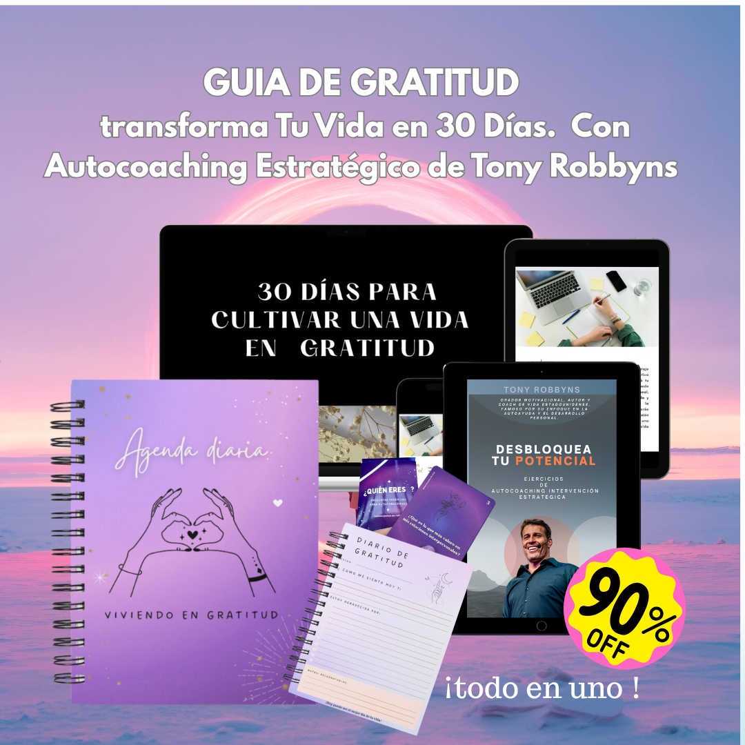 Guía de gratitud, transforma tu vida en 30 días , - Maria Jose Ac...