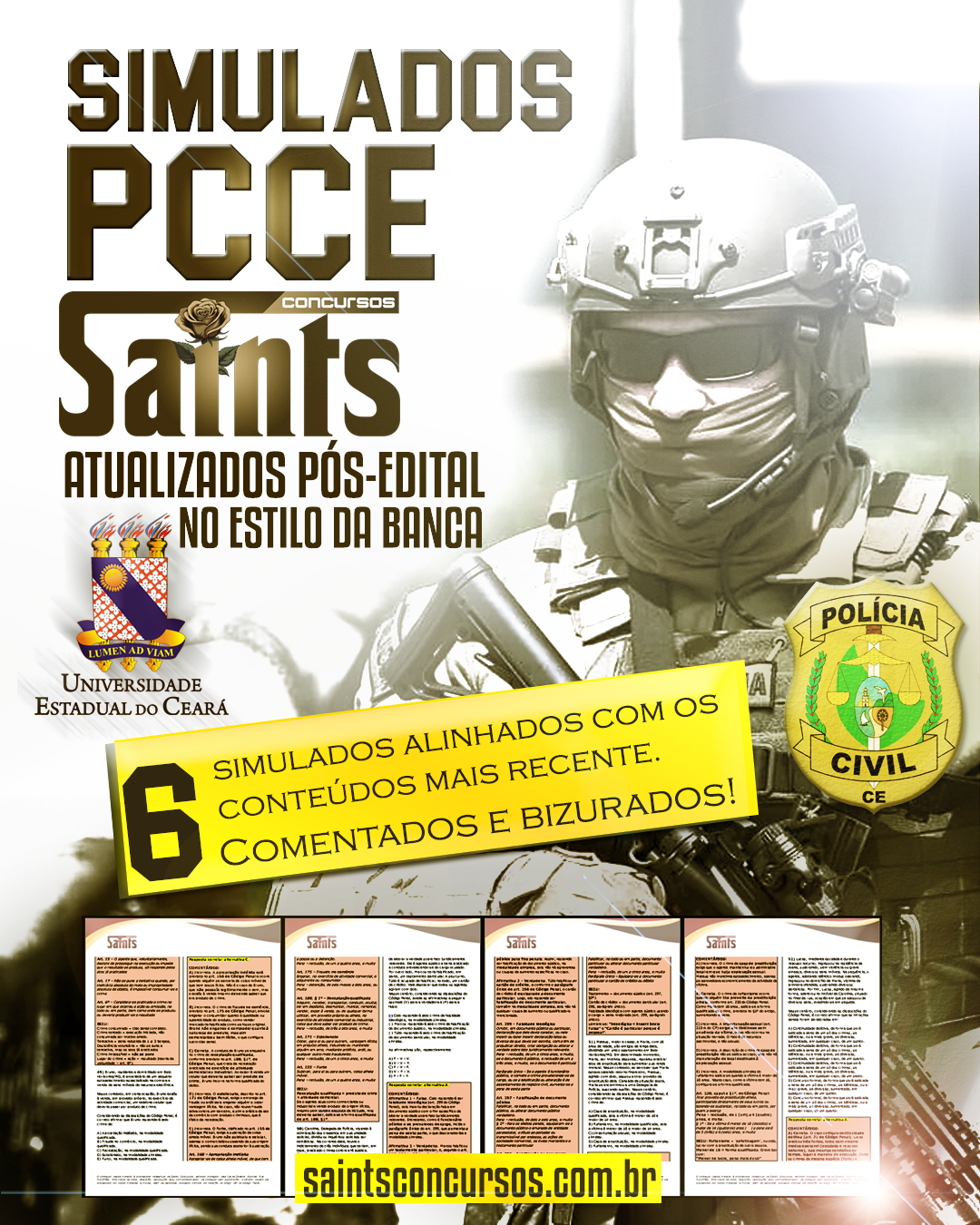 SIMULADOS PCCE - Saints Concursos | Hotmart