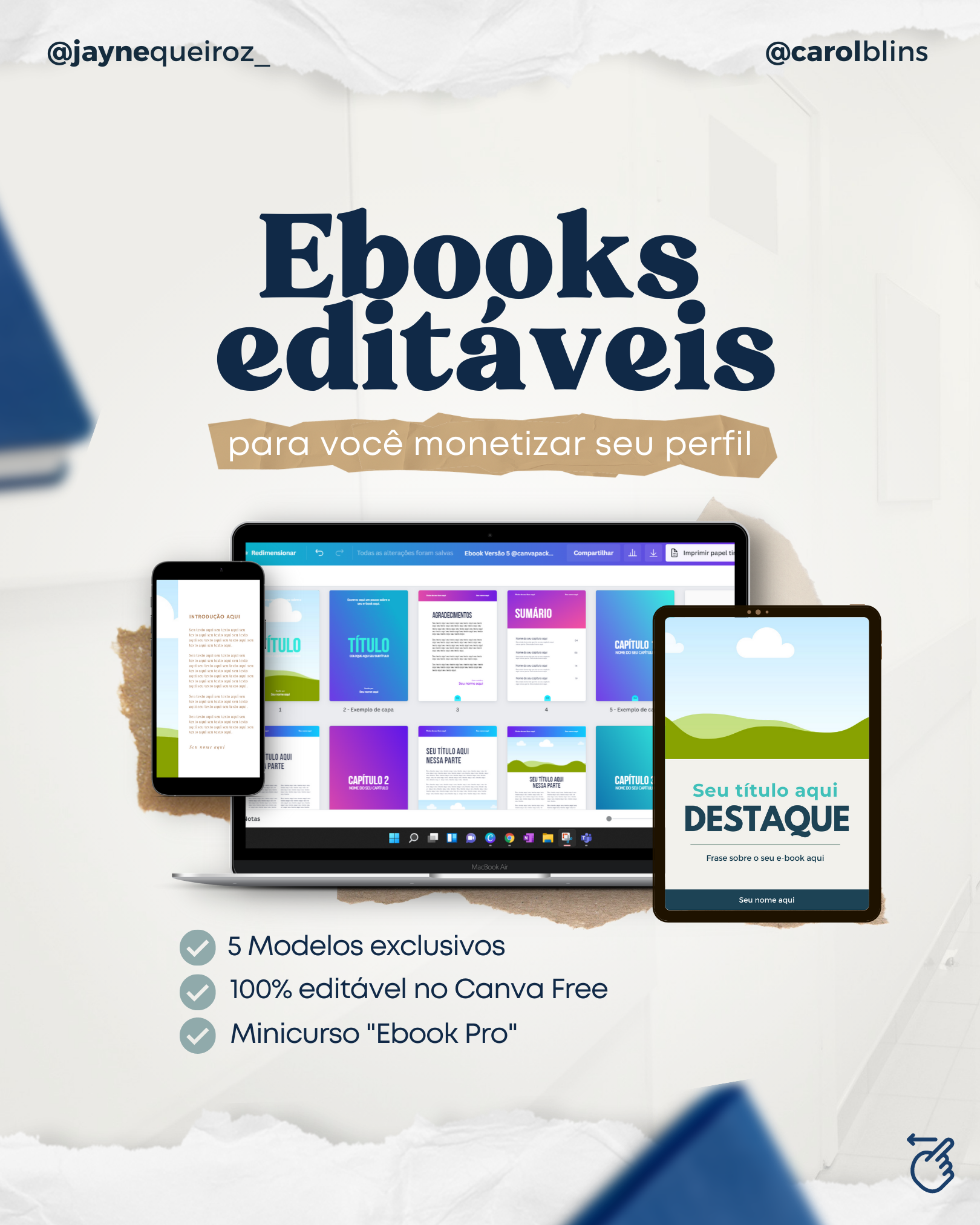 Pack Ebook - @canvapacks e @carolblins