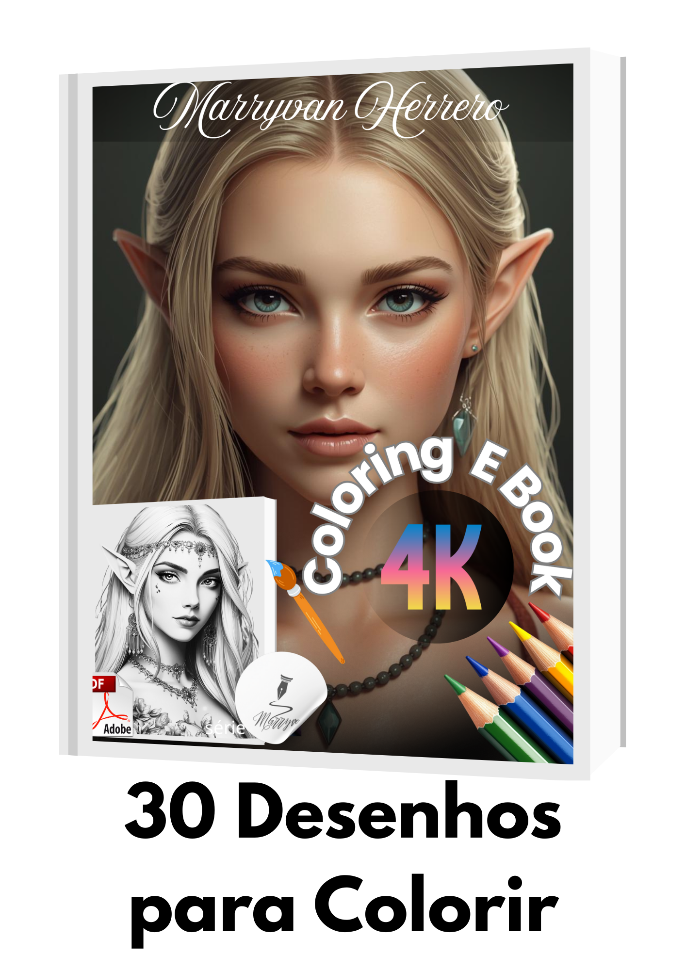 Edição14 - 30 lindos desenhos para colorir A4 HD - Marryvan Herrer...
