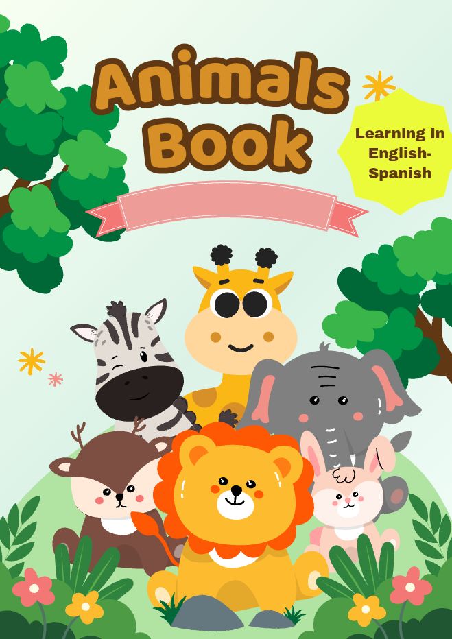 Animal Coloring Book - Libro de colorear de animales en Inglés y Es...