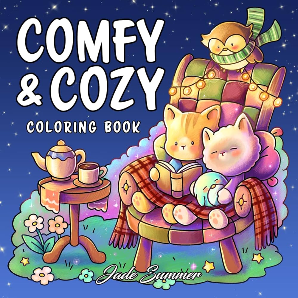 Comfy e Cozy - 10 livros para colorir - Evelyn Santos | Hotmart