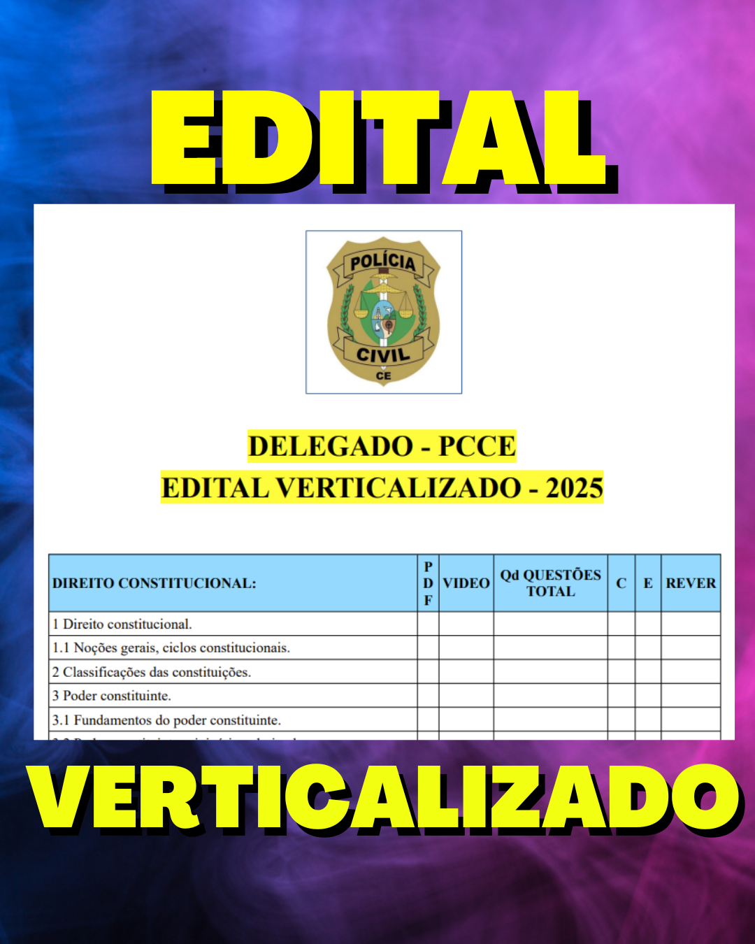 DELEGADO - PCCE 2025 - Edital Verticalizado - Edital Verticalizado ...