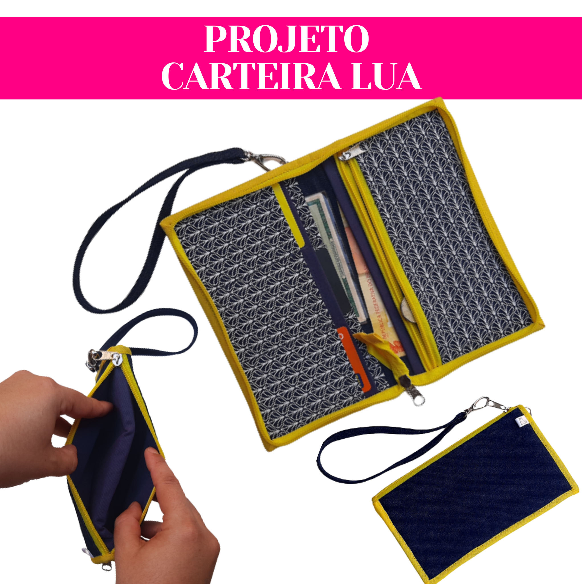 Projeto Carteira Lua - Ateliê Jô&Rô | Hotmart
