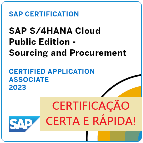 Questões reveladas! Certificação SAP C_S4CPR 2308: Cloud Sourcing a...