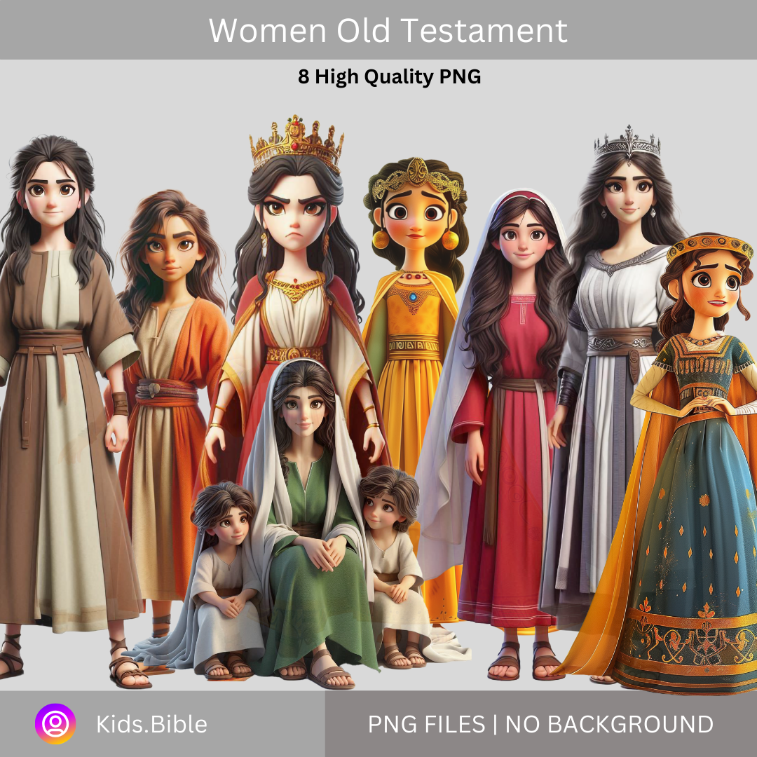 Women of the Bible - Old Testament , clipart, Bible, Jesus, Digital...