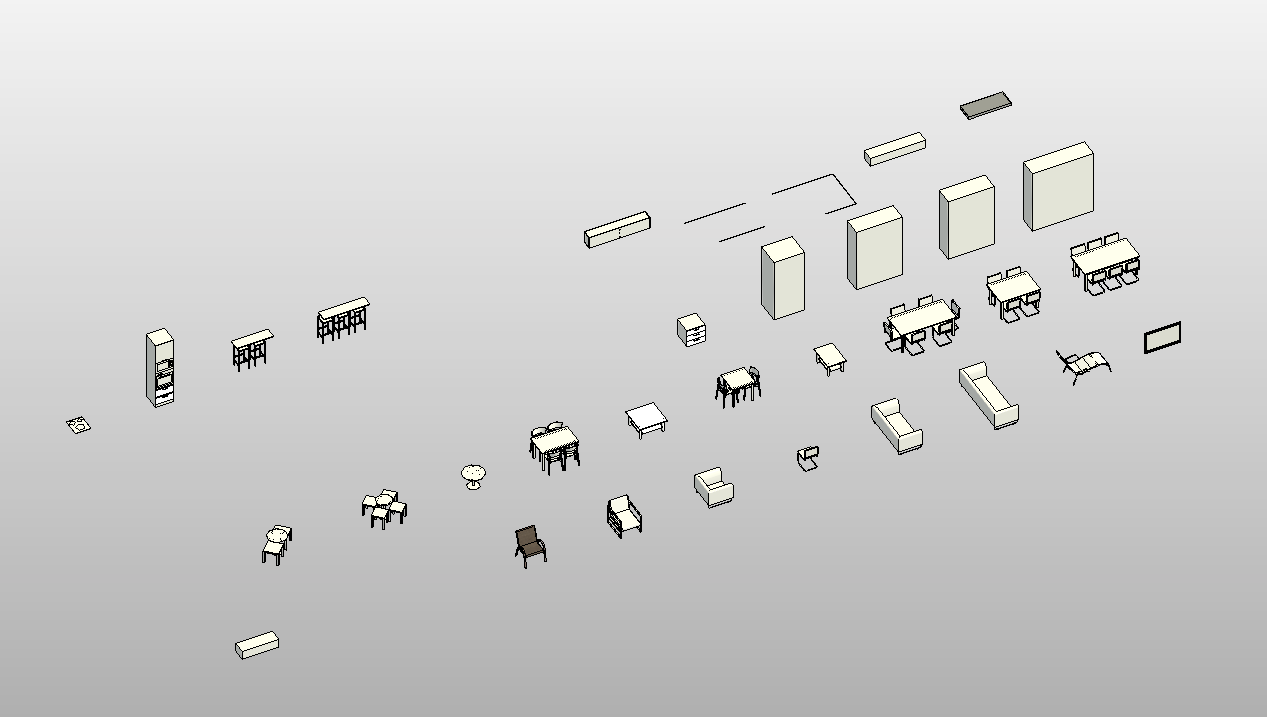 Pack #2 - Familia Revit - Living & Comedor - Andres Soibelzon