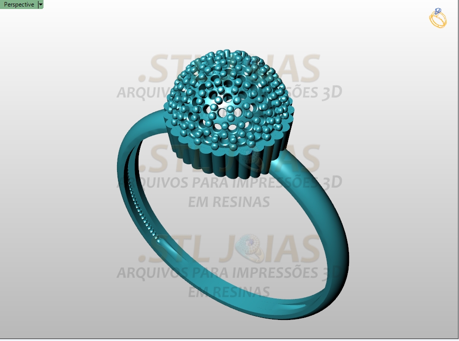 ANEL CHUVEIRO Arquivo para impressão 3D. Formato STL - STL JOIAS ar...