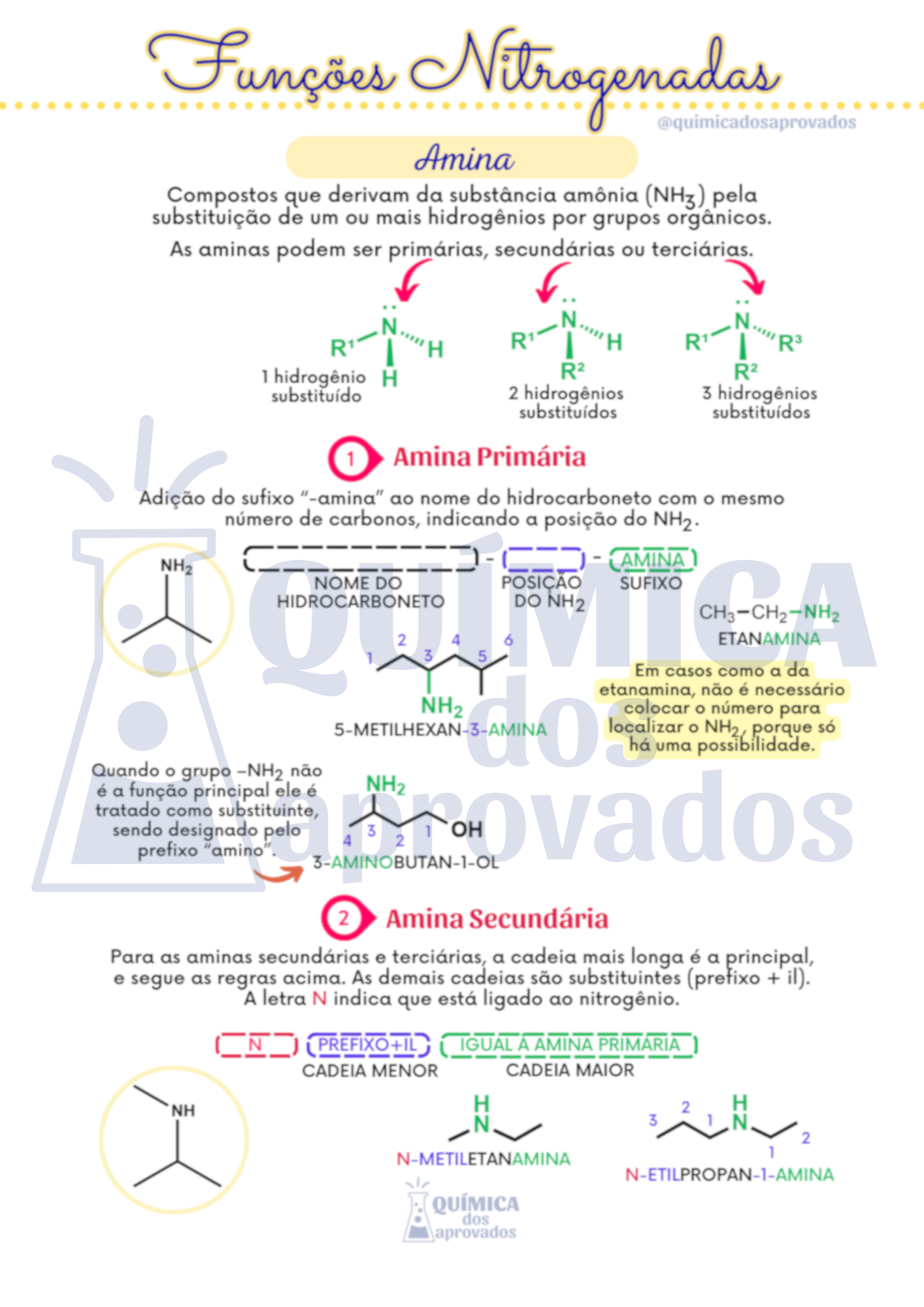 Resumo sobre Funções Nitrogenadas