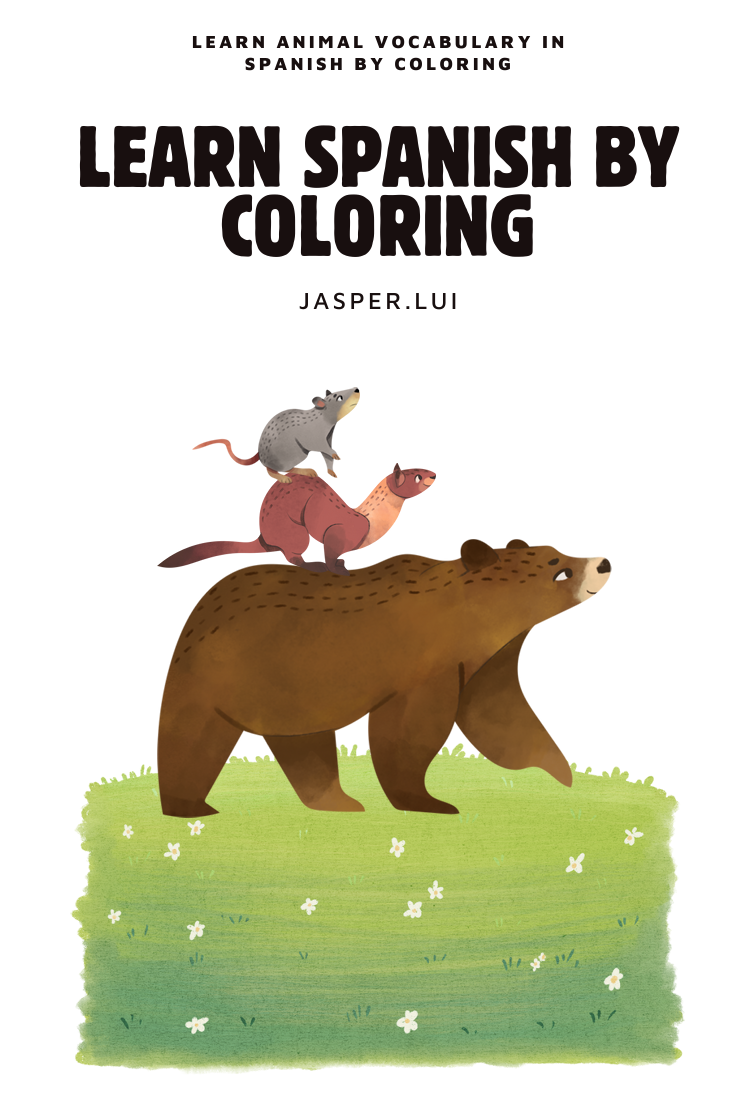 LEARN SPANISH BY COLORING