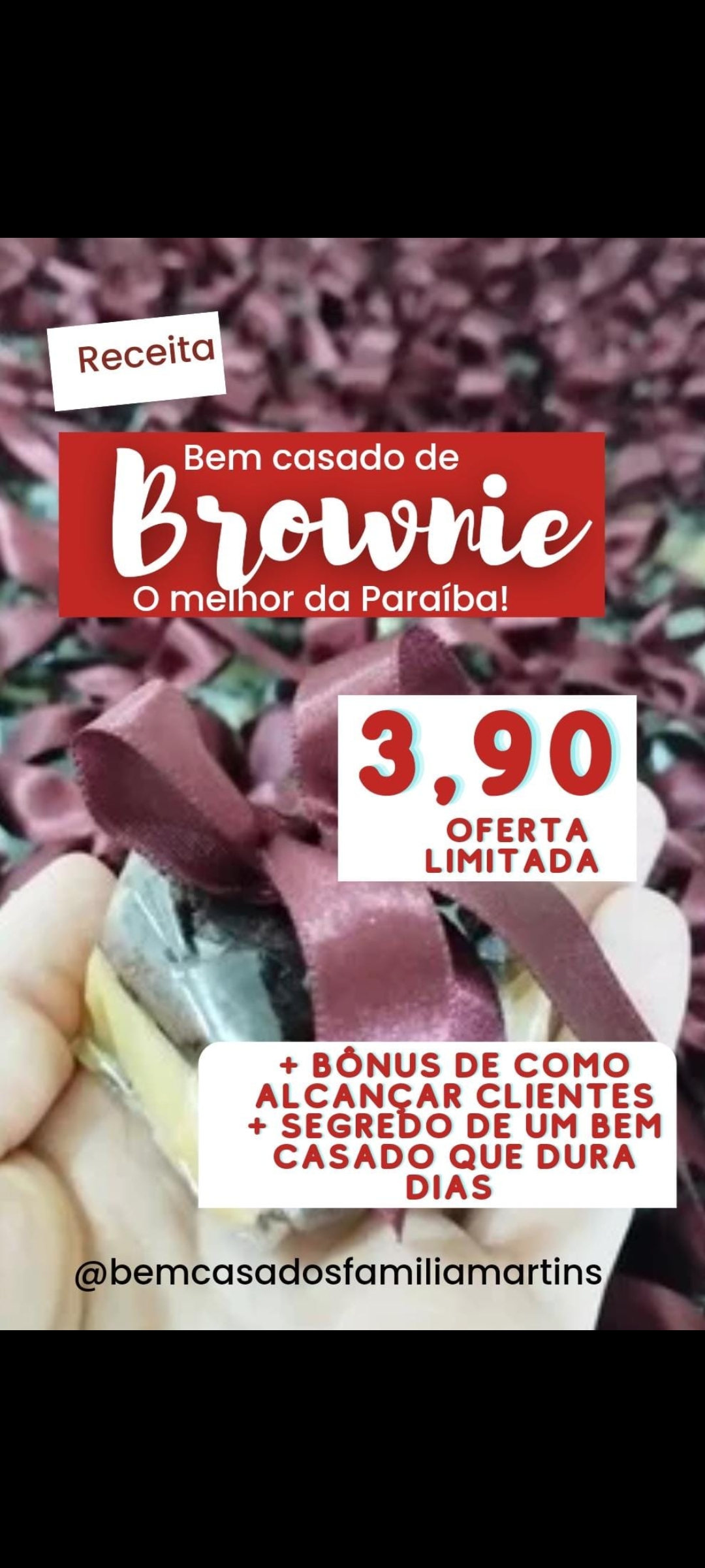 Ebook receita do nosso bem casado de brownie+ BÔNUS