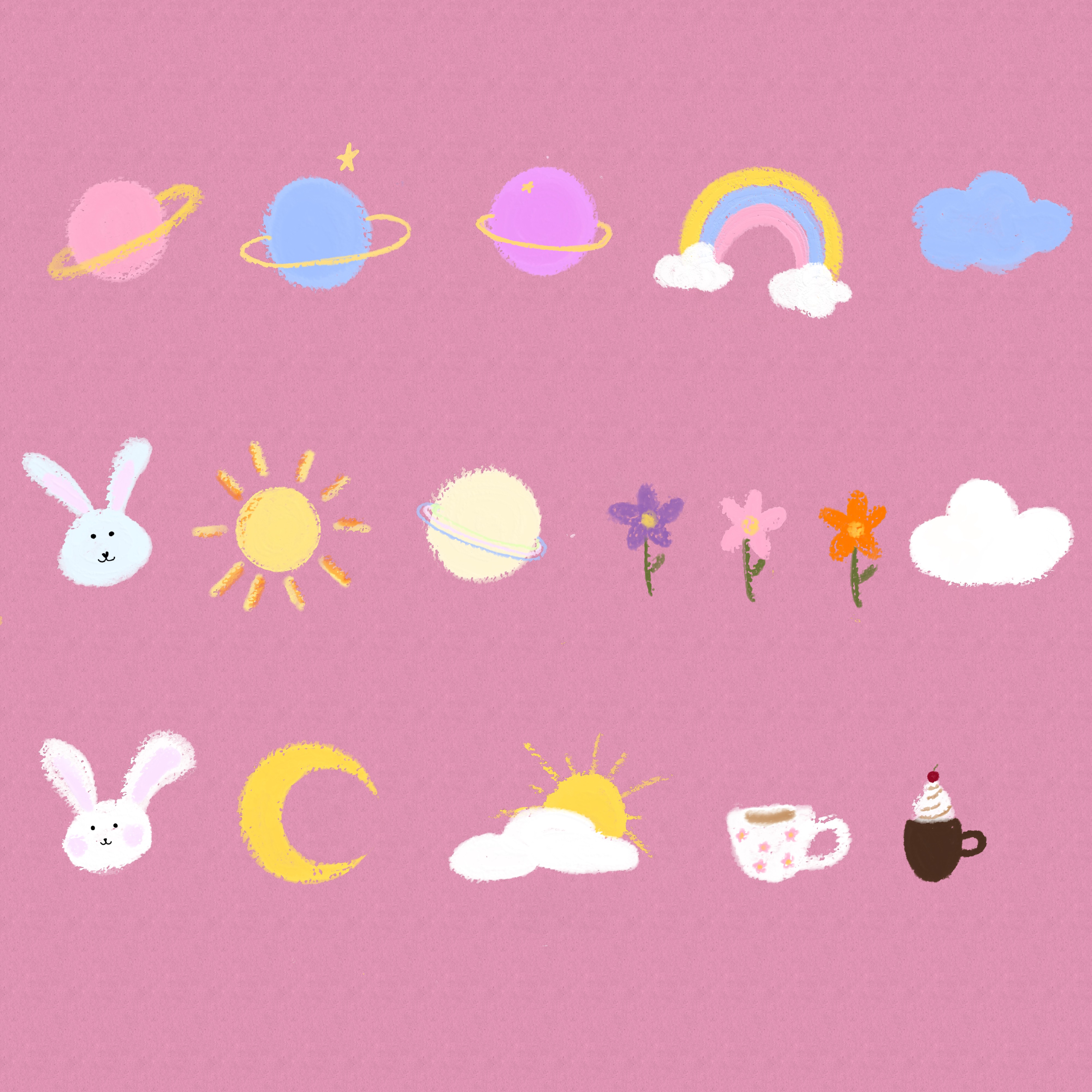 Stickers digital space cutie