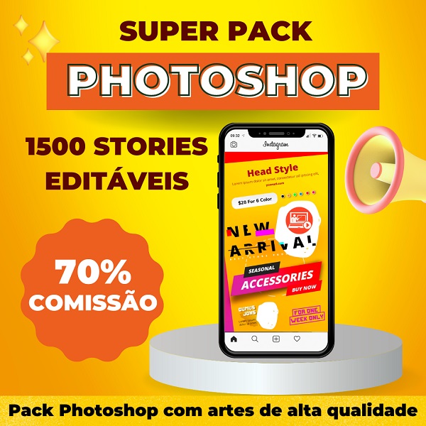Super Pack Photoshop com 1500 Stories Editáveis - Cursos Online MKD...