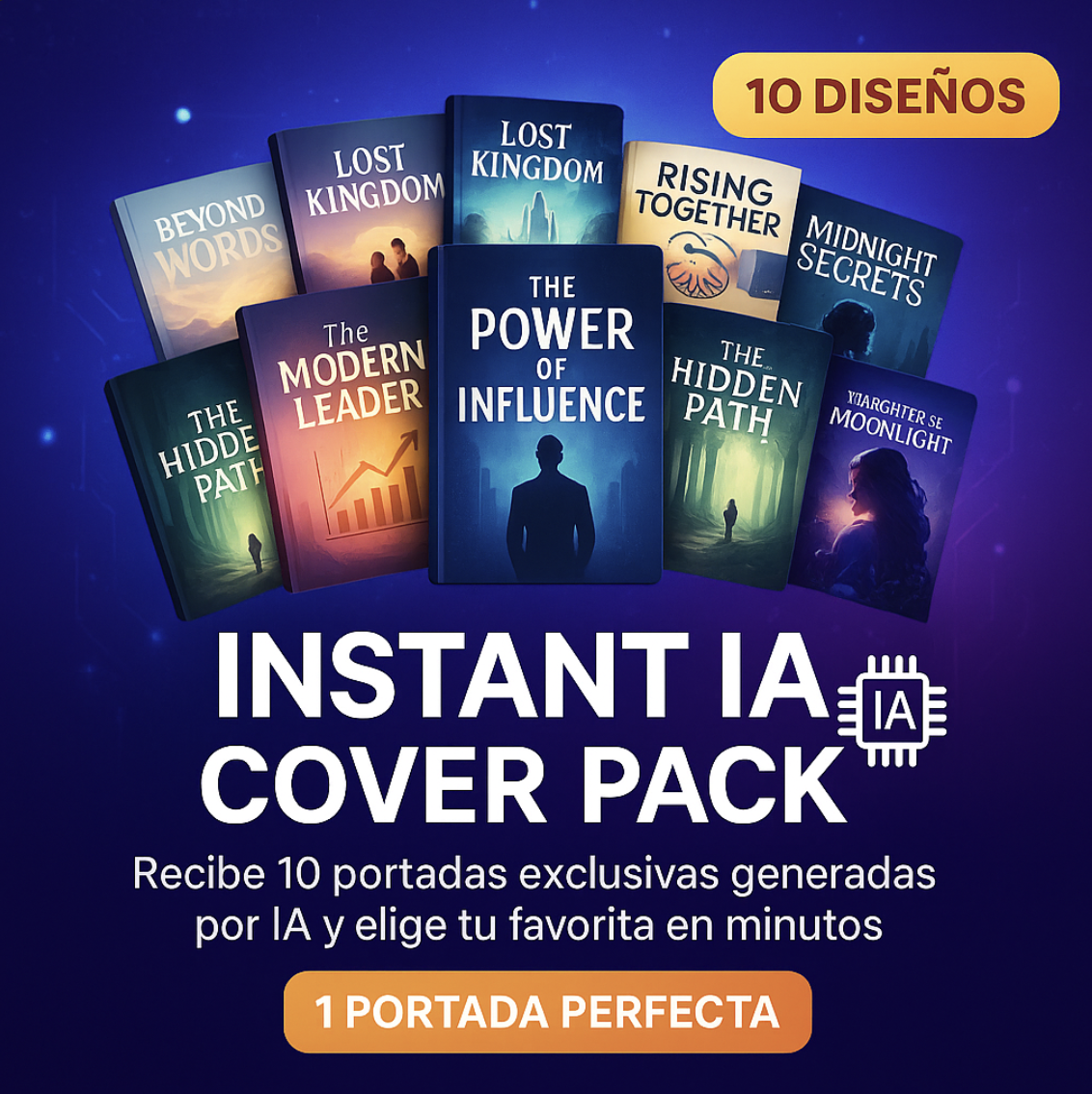 🎨 Instant AI Cover Pack - Crea 10 portadas impresionantes con IA