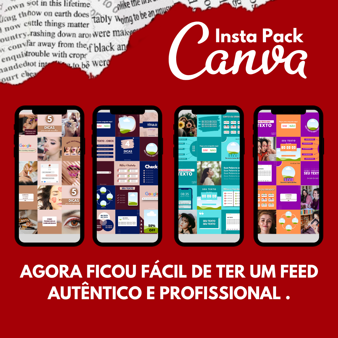 INSTA PACK CANVA - EDLAINE MACHADO | Hotmart