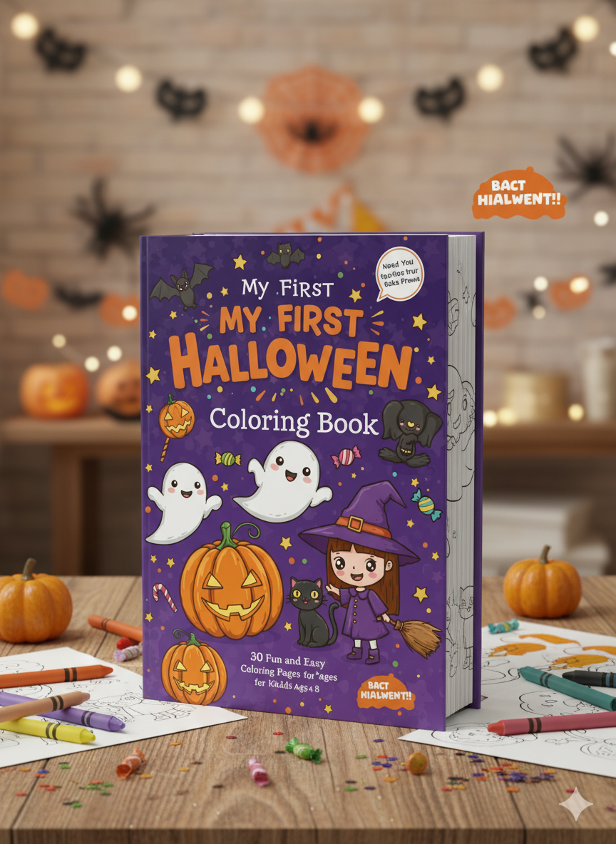 My First Halloween Coloring Book 🧙‍♀️ – 30 Fun and Easy Coloring Pages ...