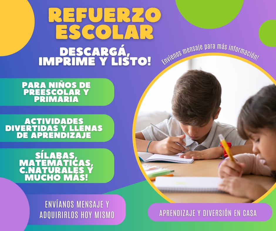 Kit Refuerzo Escolar - Estimulando La Mente | Hotmart