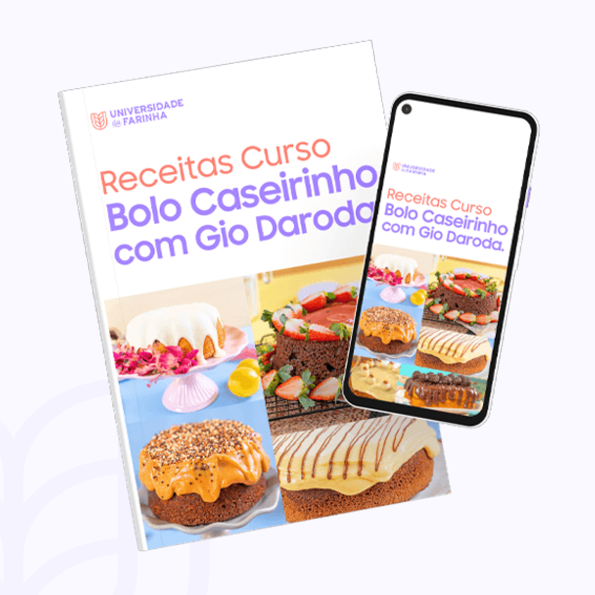 eBook Receitas Bolos Caseirinhos + Bônus: eBook Guia Definitivo par...