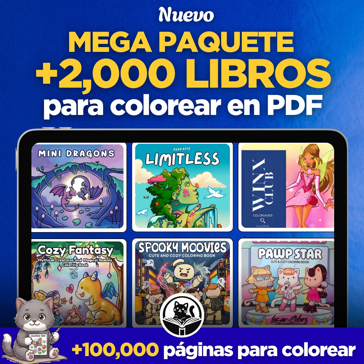 ¡MEGA PACK LIBROS PARA COLOREAR! 2,000 Libros para colorear en PDF ...