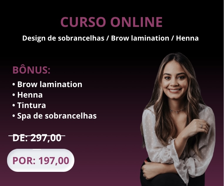 Curso design de Sobrancelhas, henna e Brow lamination - Daniela Fa...