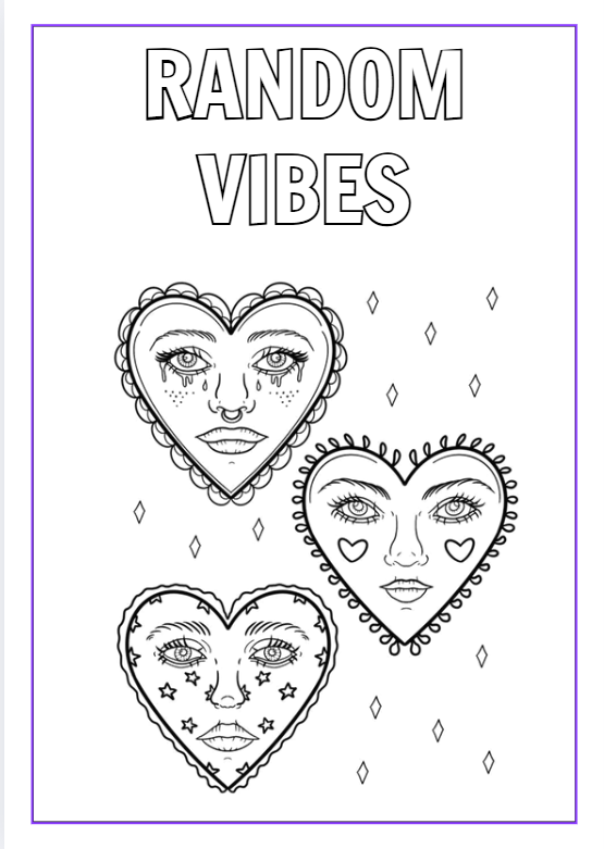 RANDOM VIBES (LIBRO PARA COLOREAR)