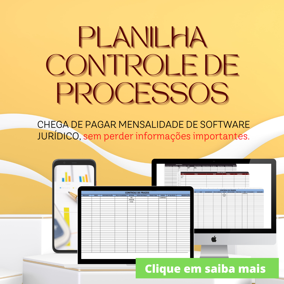 Planilha Controle de Processos - Jessica Coimbra | Hotmart