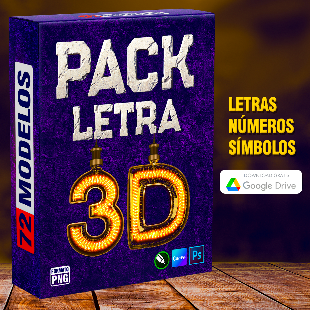 PACK DE LETRAS 3D - Samuel Rodrigues | Hotmart
