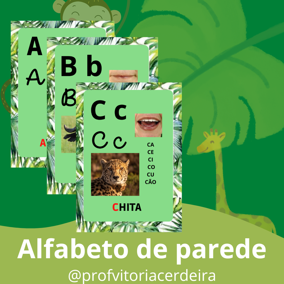 Alfabeto de parede - tema: SAFARI - Vitória Cerdeira | Hotmart