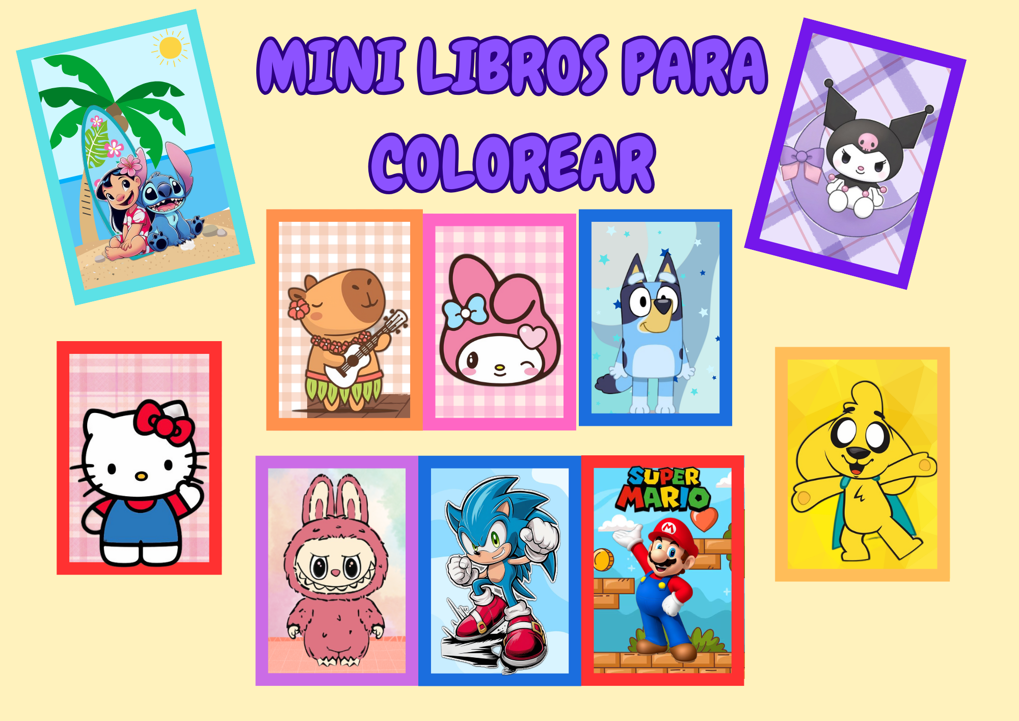 Mini libros para colorear