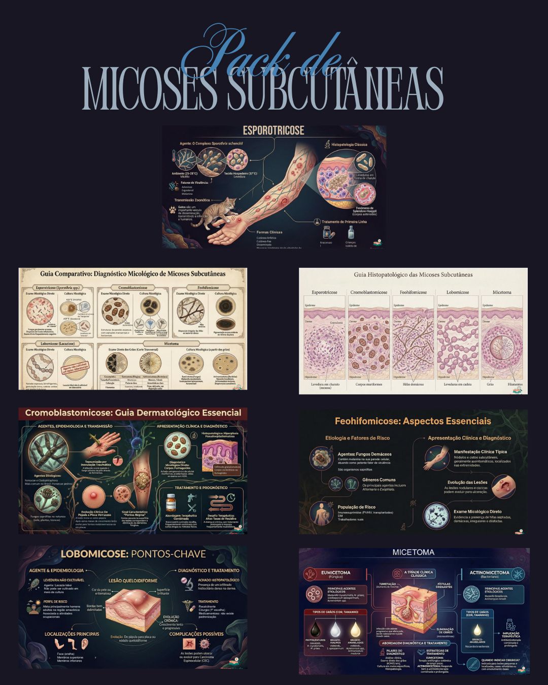 Micoses Subcutâneas – Guia Visual em Infográficos (DermAjuda) | Hot...