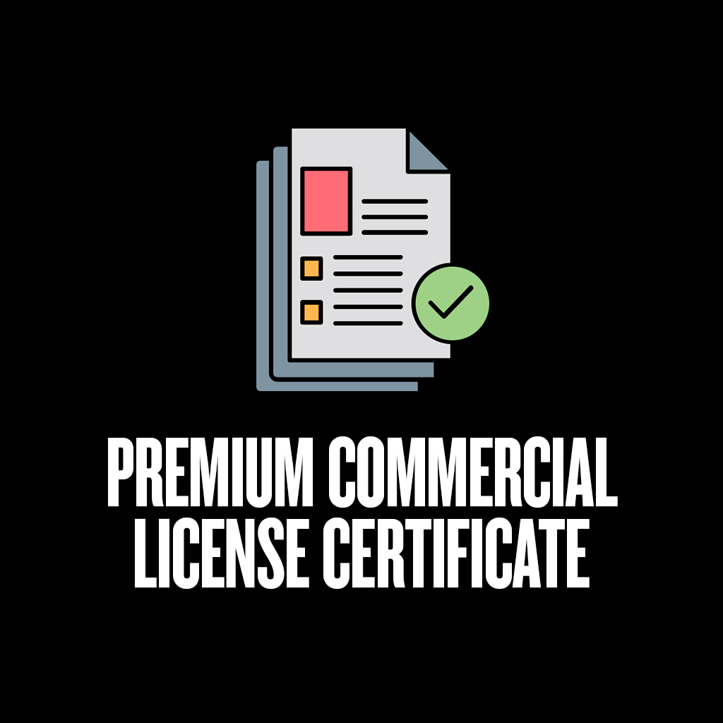 Premium Commercial License: All PSDs, Stickers and Assets
