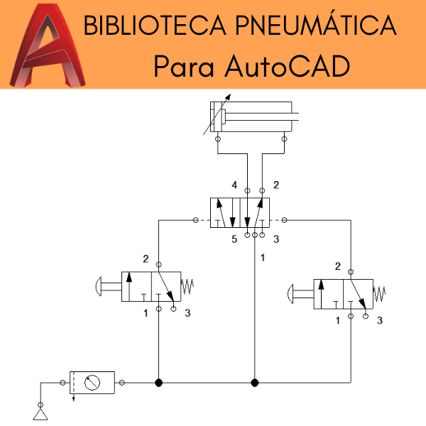 Biblioteca de PNEUMÁTICA para AutoCAD. - Trick Drawing | Hotmart