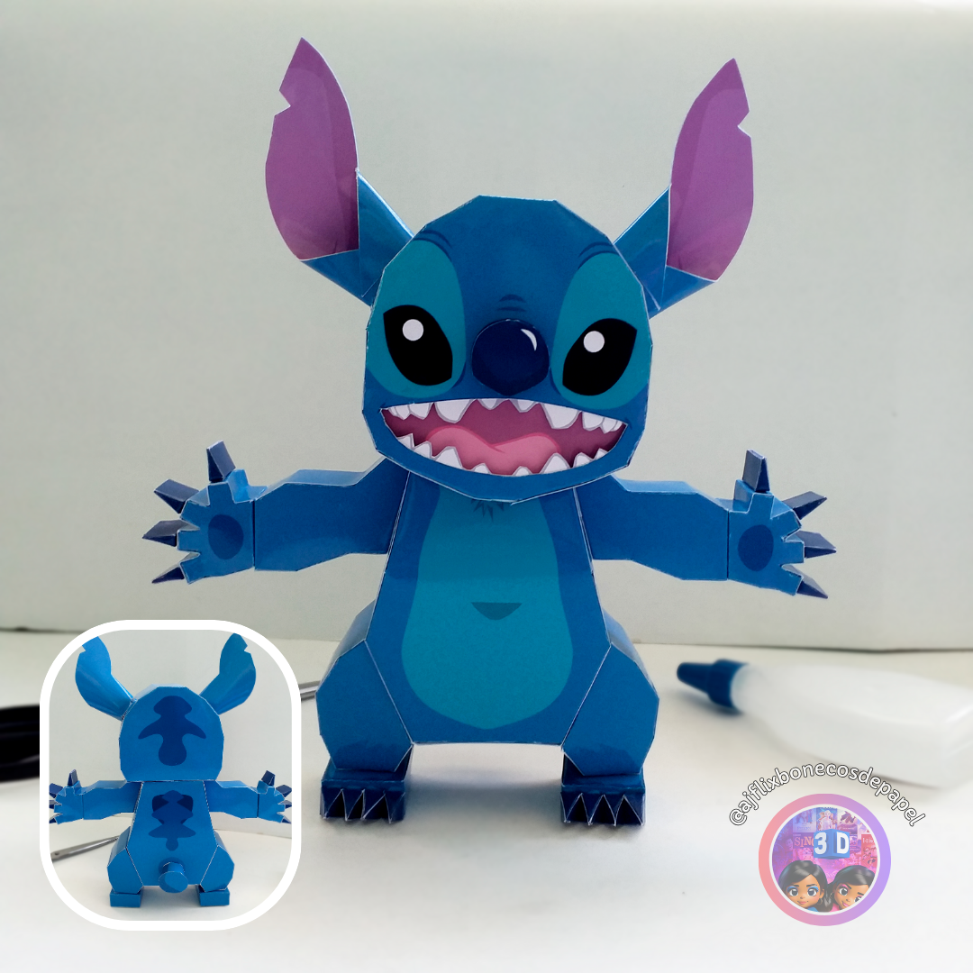 Stitch (Lilo e Stitch) - Boneco de papel papertoy - Aretha Thaise A...