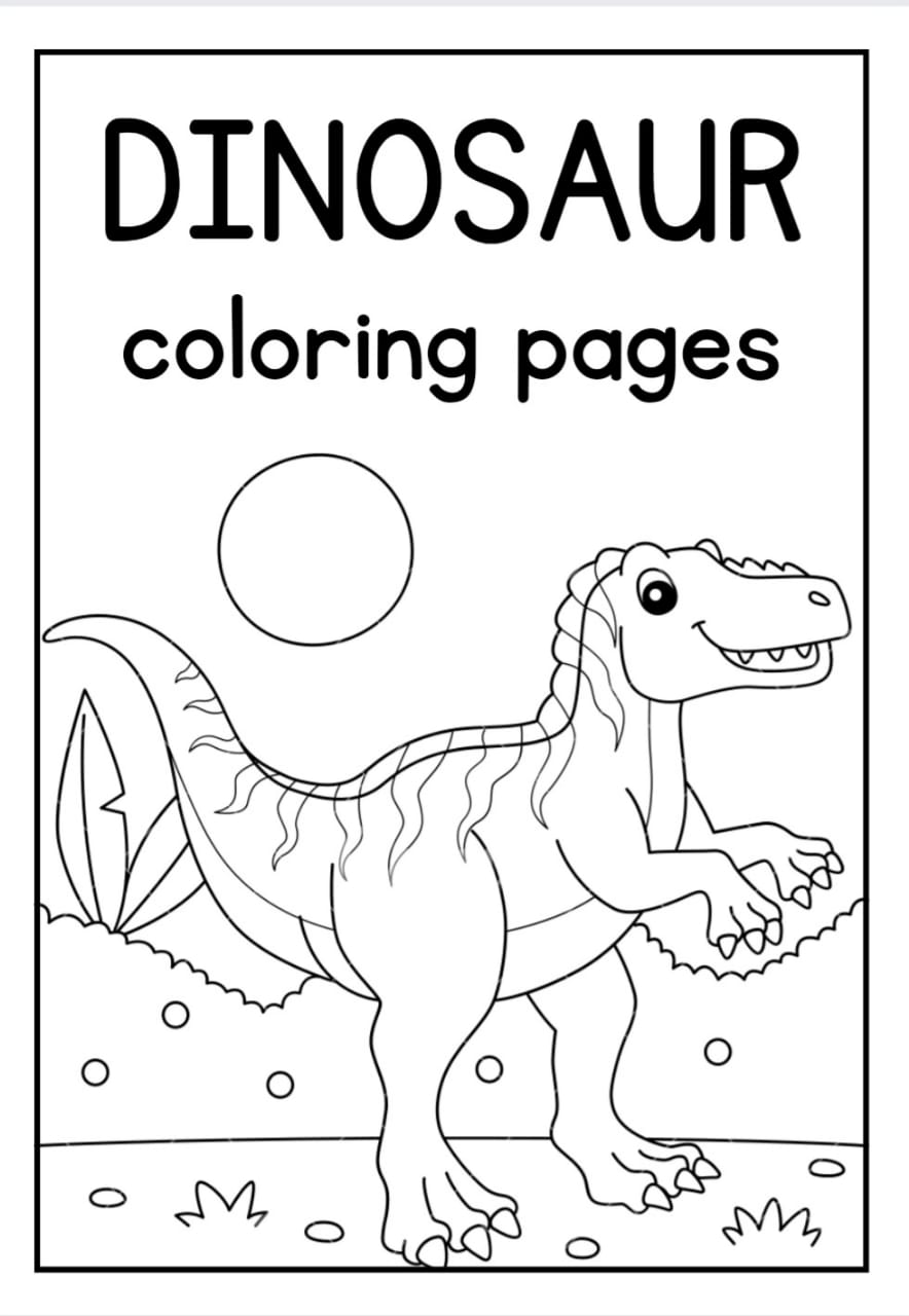 Dinosaur coloring pages. Dibujos de Dinosaurios para Colorear. Dino...