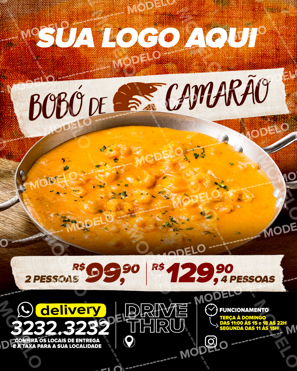 Flyer Bobó de Camarão - Leandro Rangel de Oliveira Andrade | Hotmart