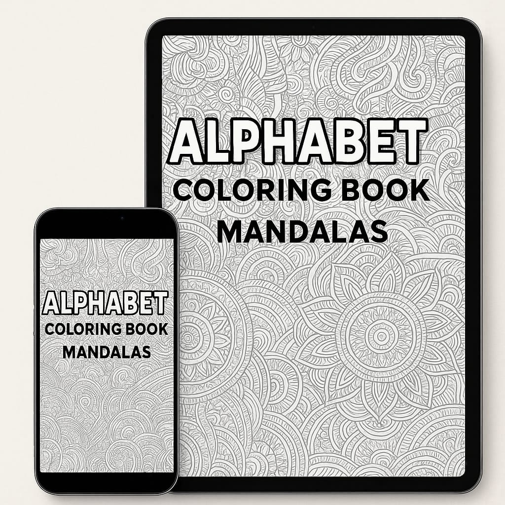 Alphabet Mindful Coloring Book Mandalas - Kevin Andres Zapata Mora...