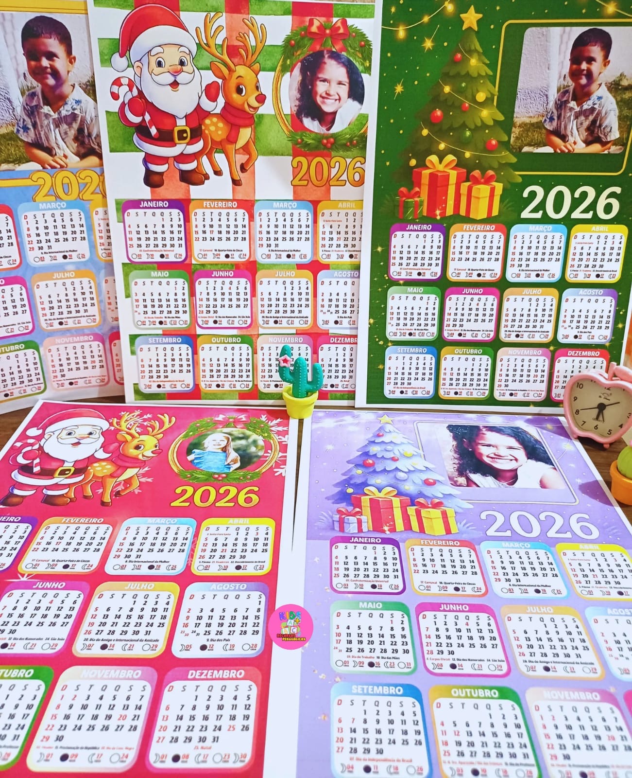 Calendário e marca página editáveis de Natal - Criartividadeemfoco ...