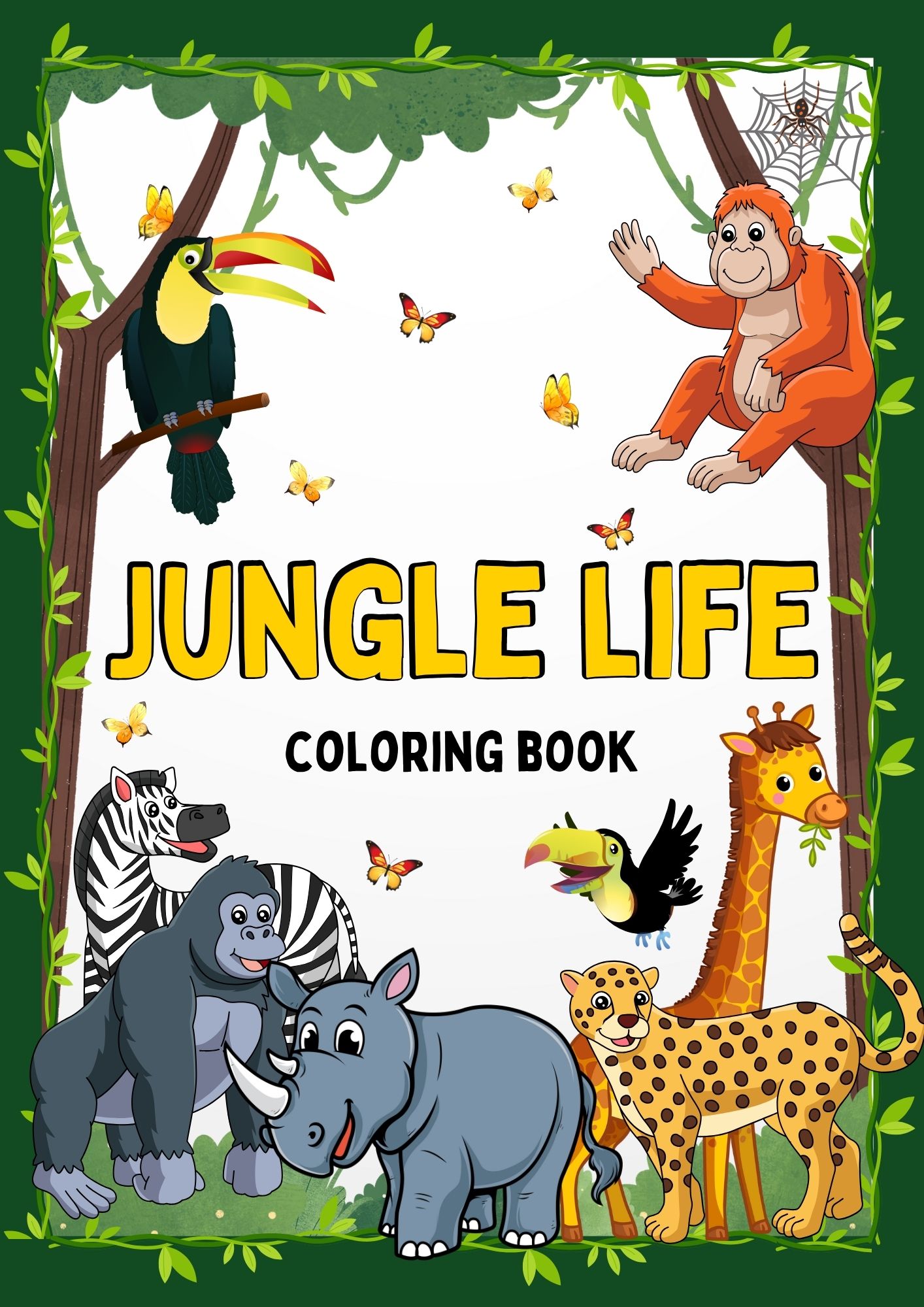 Jungle Life Coloring Bool - Play & Paint with Andrea | Hotmart