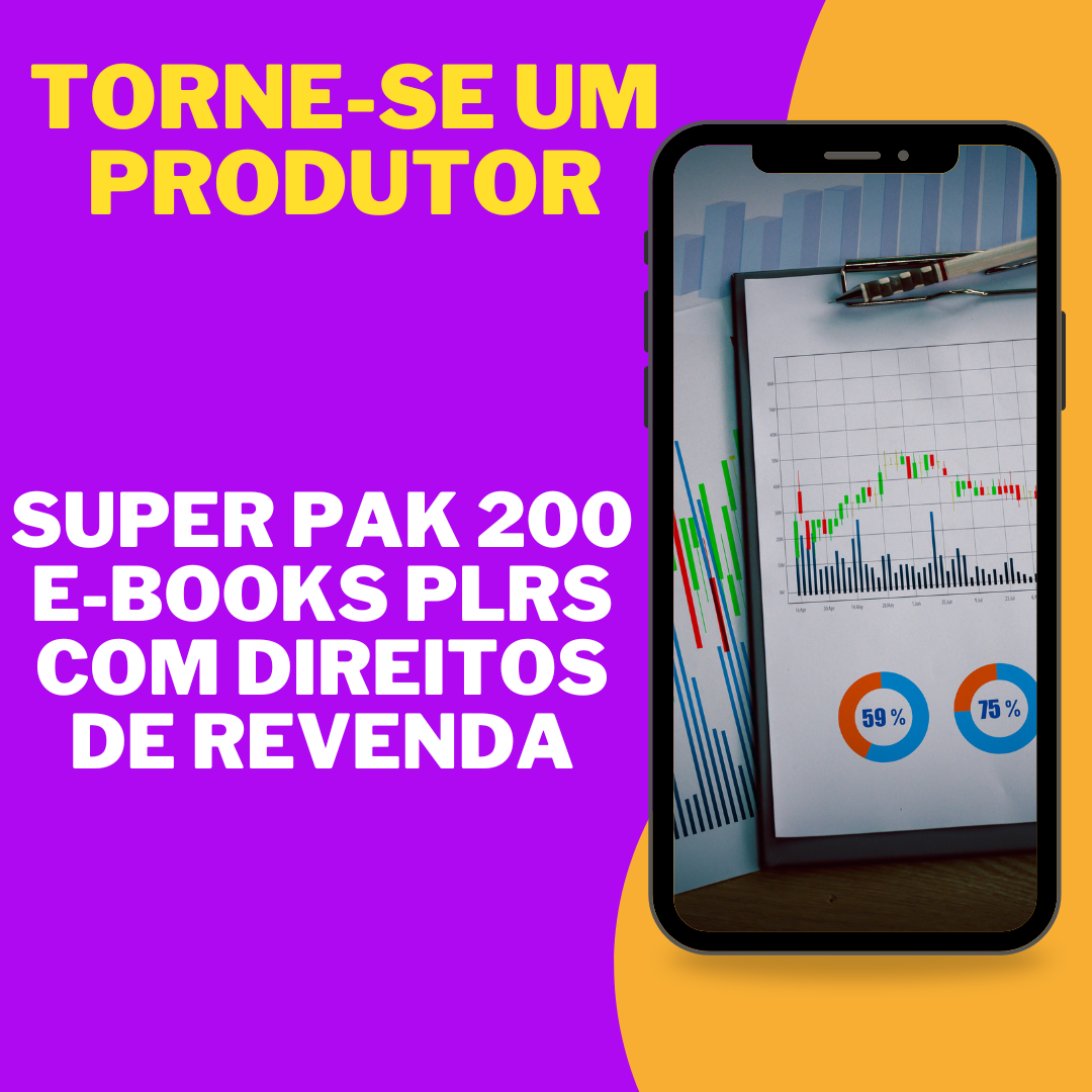 Torne-se Um Produtor - Super Pak 200 E-Books Plrs Com Direitos de Revenda