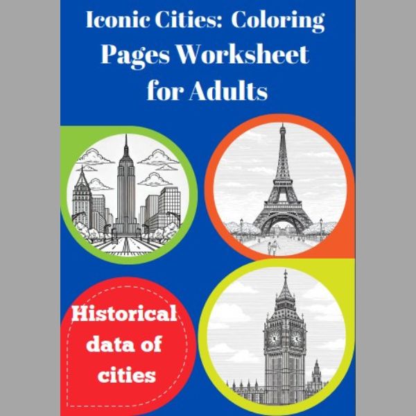 Iconic Cities: Coloring Pages Worksheet for Adults - Coach Dante...